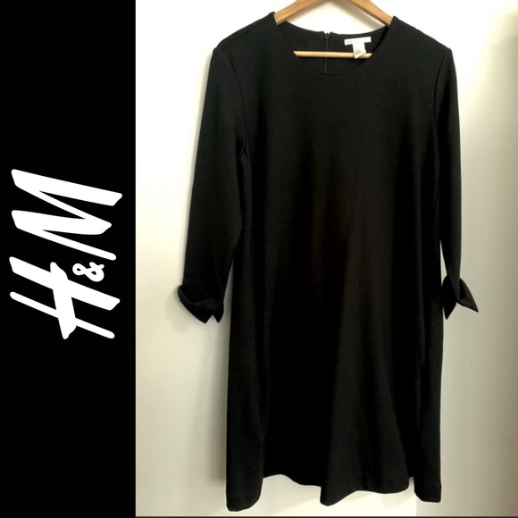 H&M | Dresses | Hm Basic Label Knit Dress Like New Condition Size L ...